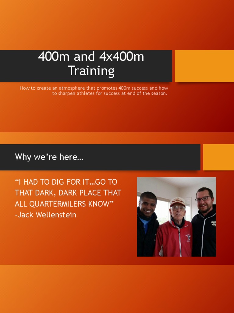 400m and 4x400m Training | PDF | Running | Sports