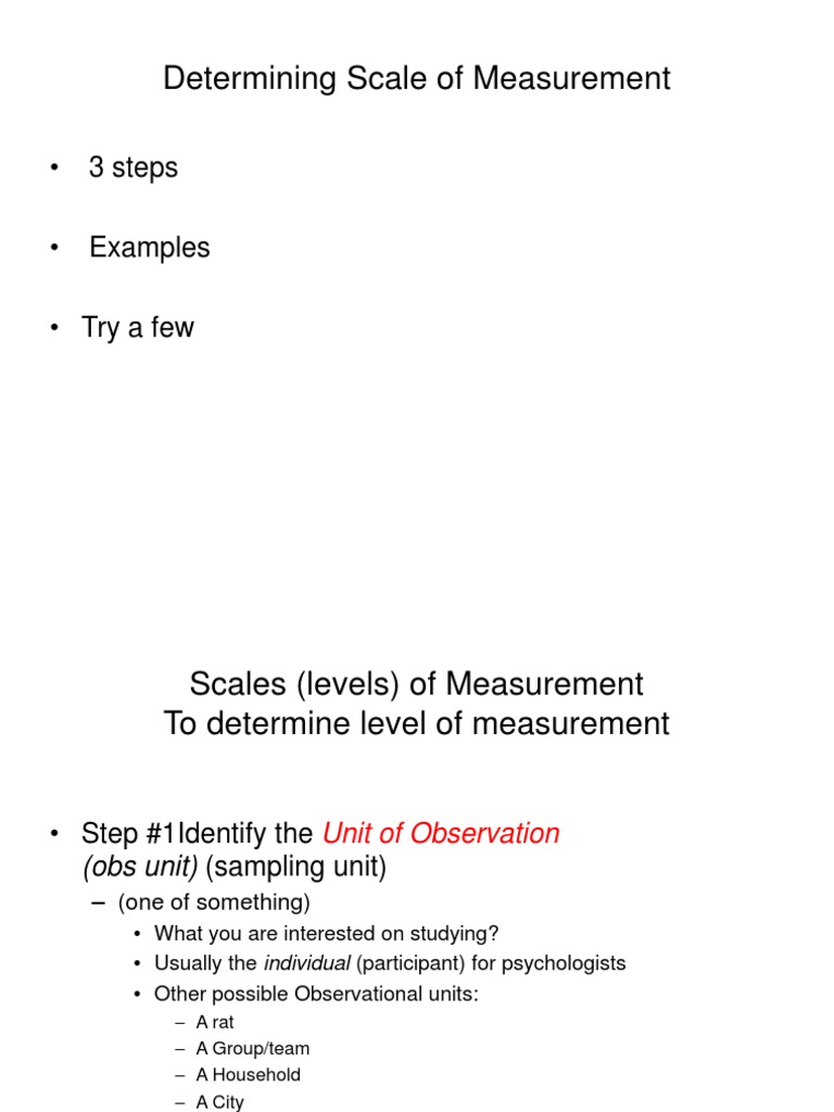 Measurement Scales Guide for Researchers | PDF | Level Of Measurement ...
