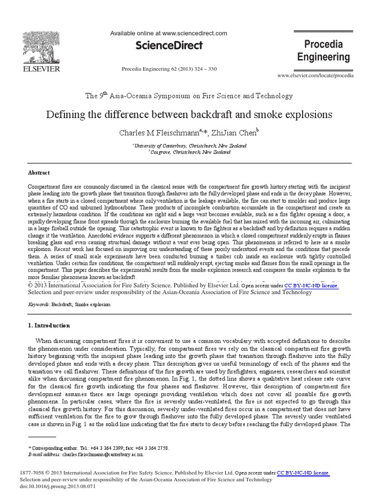 Defining The Difference Between Backdraft and Smoke Explosions | PDF | Fires | Combustion