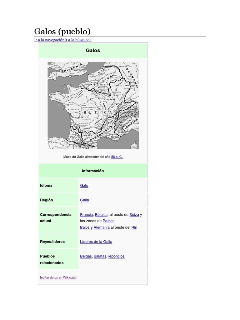 Historia y mapa de los galos en Galia | PDF | Galia | Pueblos antiguos