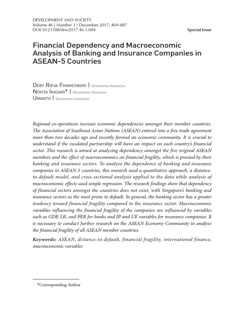 Financial Dependency and Macro | PDF | Association Of Southeast Asian ...