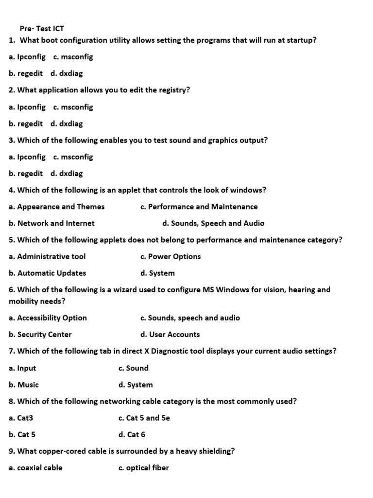 Ict Diagnostic | PDF | Windows Registry | Computer Network