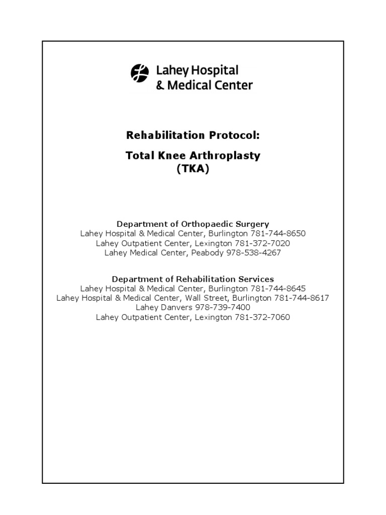 Total Knee Arthroplasty Pdf Pdf Physical Therapy Knee