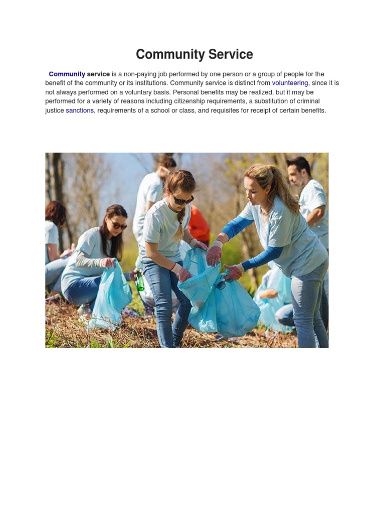 Community Service | PDF