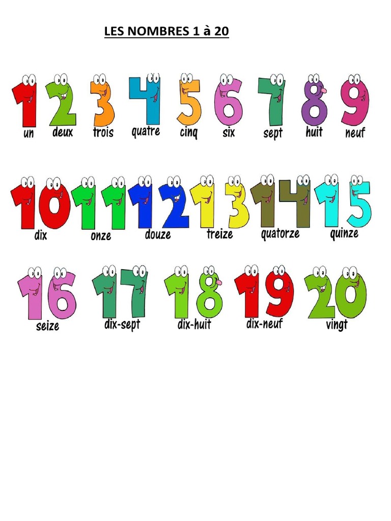 Les Nombres 1 20 | PDF