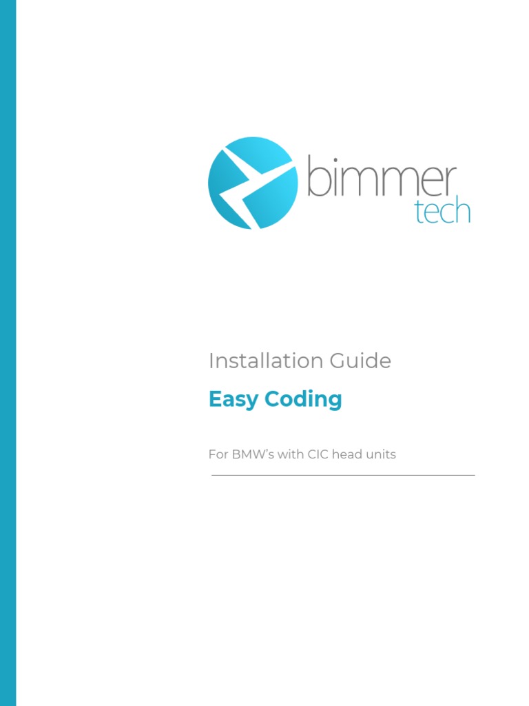 Easy Coding Installation Guide For CIC Head Unit BMW's PDF | PDF | Usb ...
