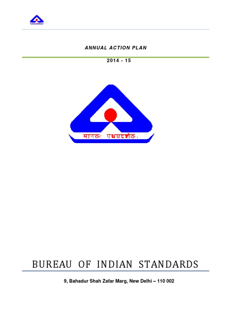 Bureau of Indian Standards: Annual Action Plan | PDF | Standardization ...