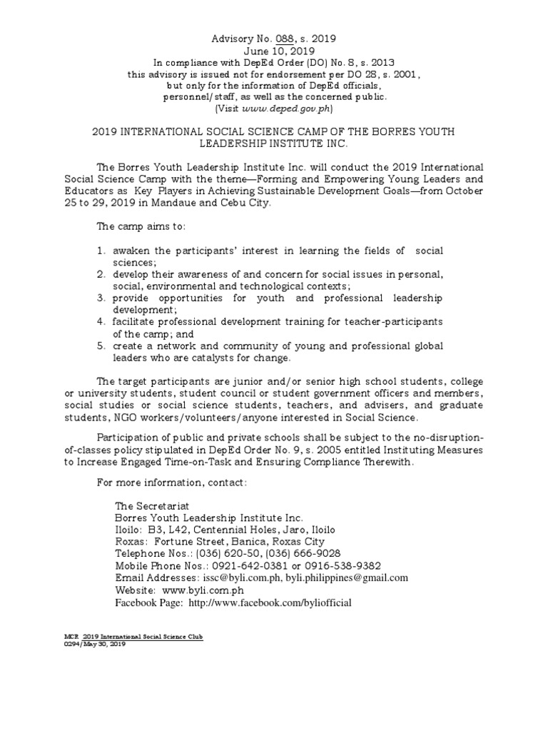 MCR 2019 International Social Science Club 0294/may 30, 2019 | PDF | Public Sphere | Learning