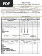 School Form 10 SF10 Learner's Permanent Academic Record For Junior High ...