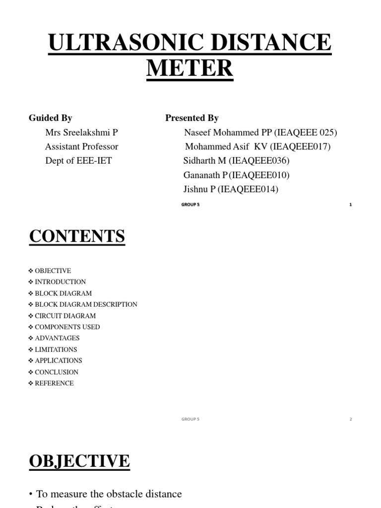 Design and Implementation of an Ultrasonic Distance Meter Using Arduino ...