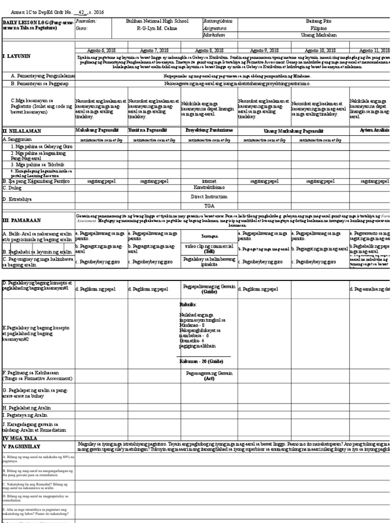 G7 DLL First Grading | PDF