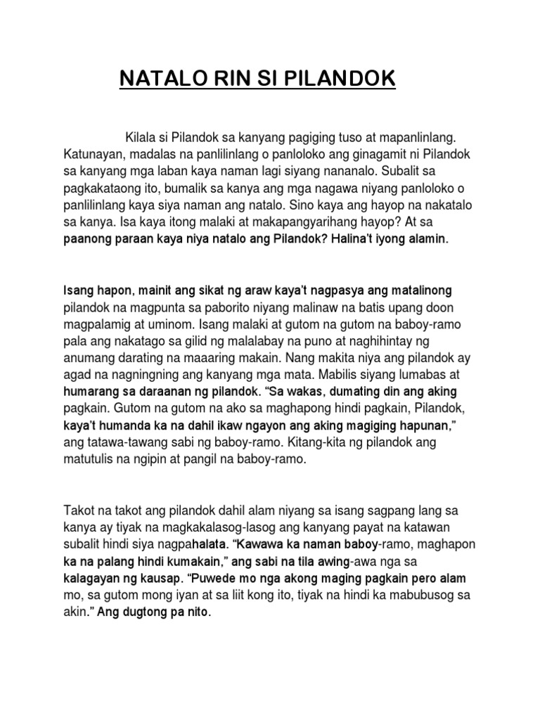 Pilandok Matalinong Ang