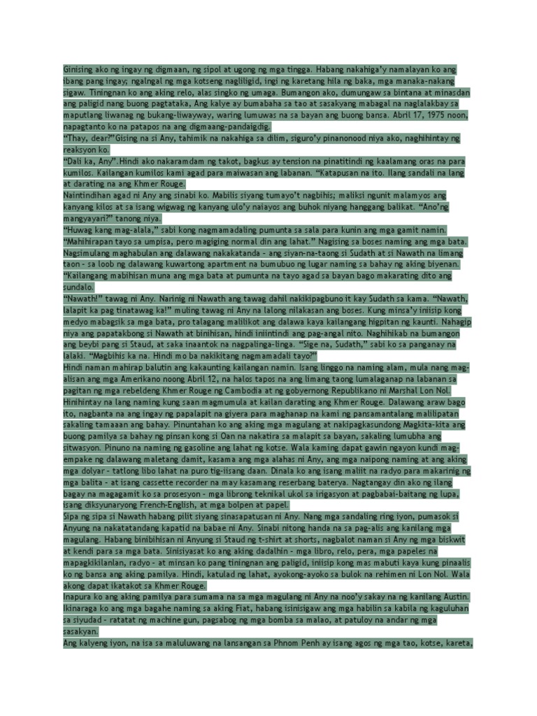 Ginising Ako NG Ingay NG Digmaan | PDF