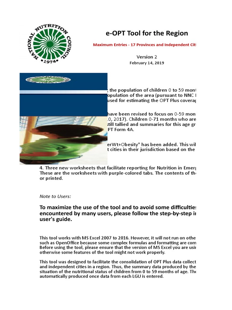 EOPT Tool For The Region2 | PDF | Spreadsheet | Microsoft Excel