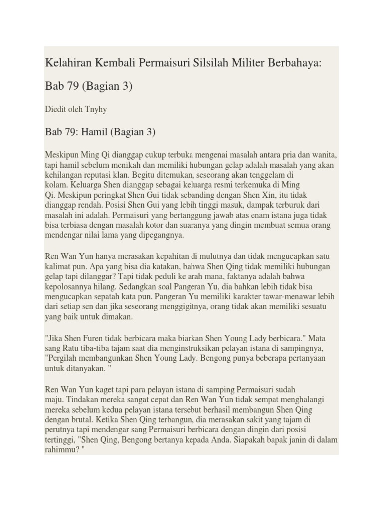 Kehamilan Shen Qing dan Pangeran Yu | PDF