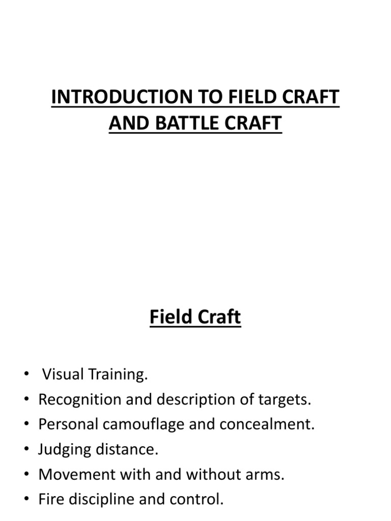 Introduction To Field Craft and Battle Craft | PDF | Nature