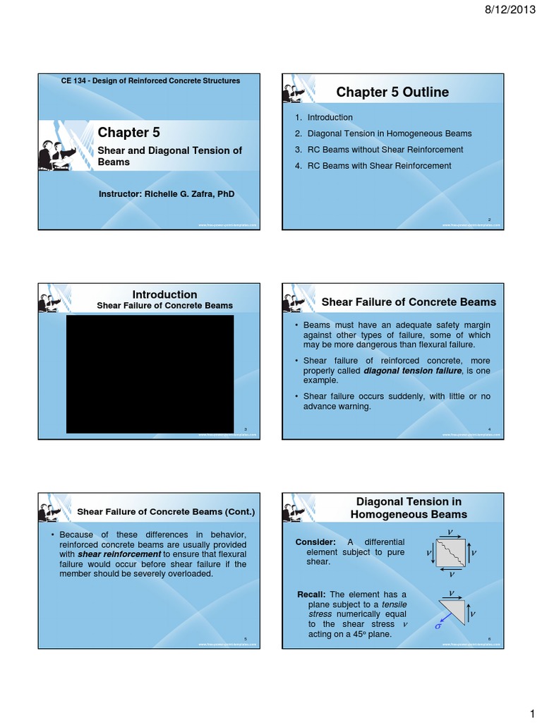Chapter5 - Shear and Diagonal Tension in Beams | PDF | Truss | Stress ...