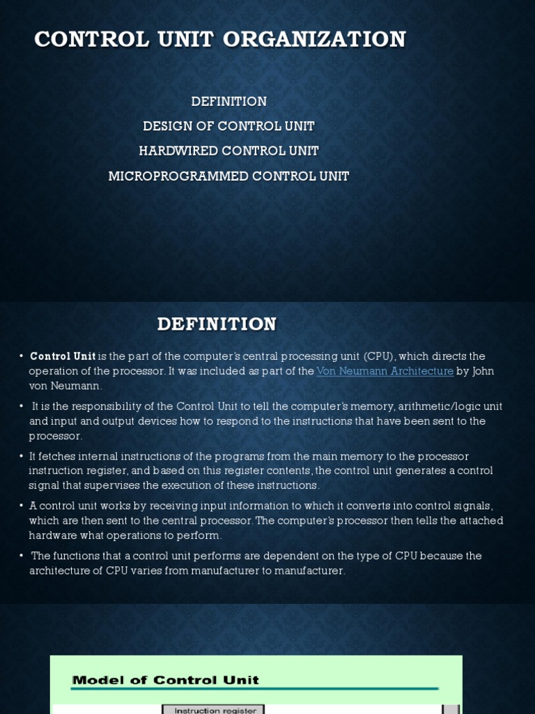 Control Unit Organization (Coa) | PDF | Central Processing Unit | Electronics