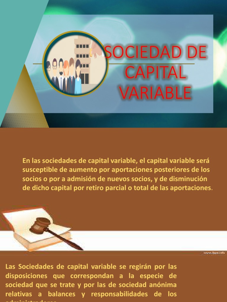 Sociedad De Capital Variable | Información del gobierno | Instituciones sociales