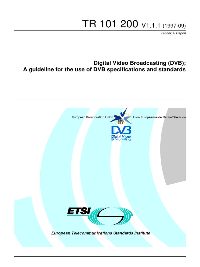 TR 101 200 | PDF | Satellite Television | Computer Network