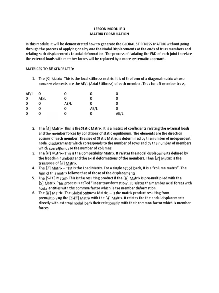 3 - Matrix Formulation | PDF | Matrix (Mathematics) | Operator Theory