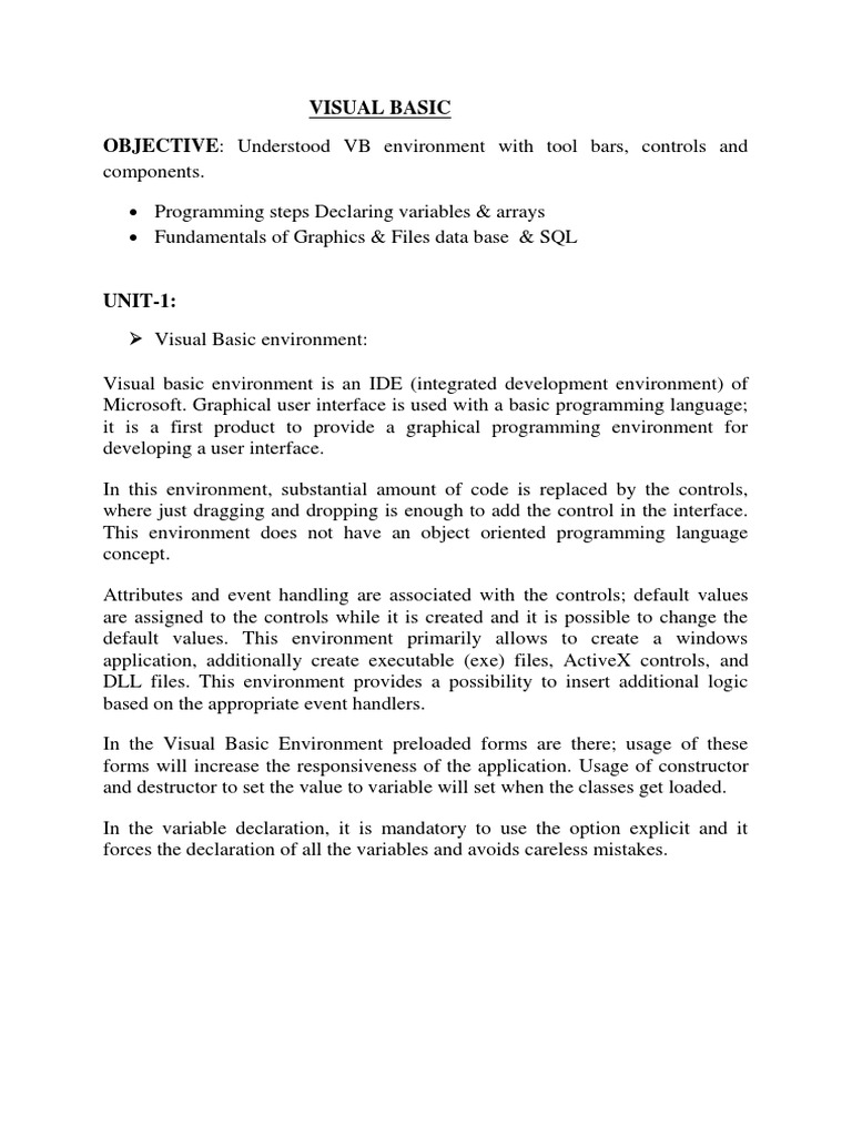 Visual Basic | PDF | Parameter (Computer Programming) | Subroutine