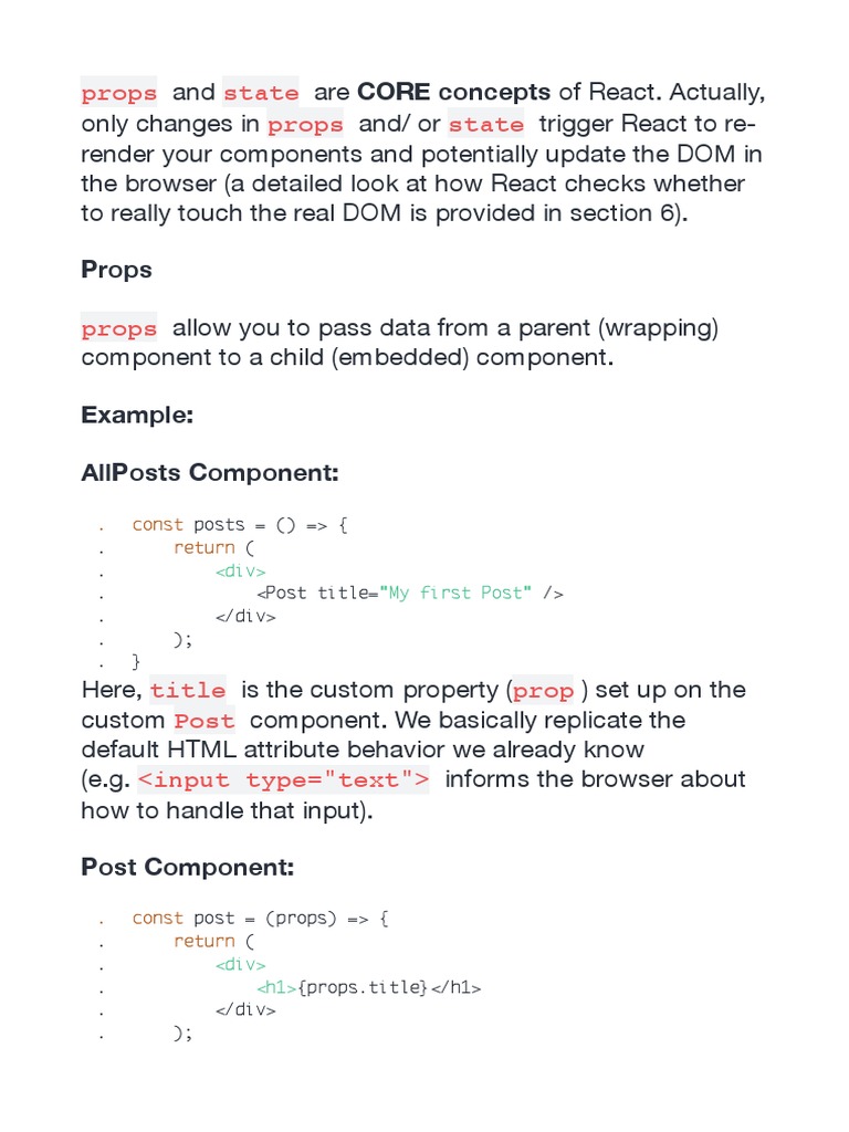 15.1 Props&state PDF | PDF | Programming Paradigms | Information ...
