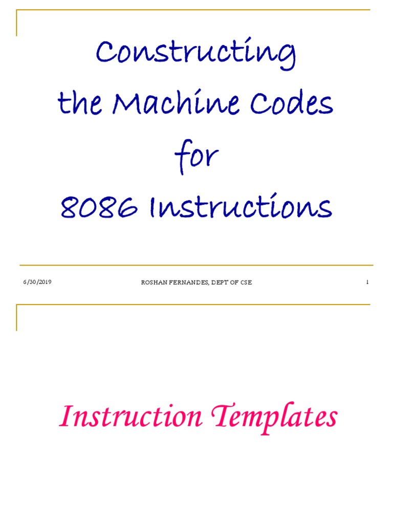 8086 Instruction Format Pdf Assembly Language Binary Coded Decimal 1530