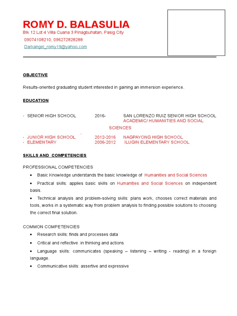 Template Resume | PDF | Social Science | Humanities