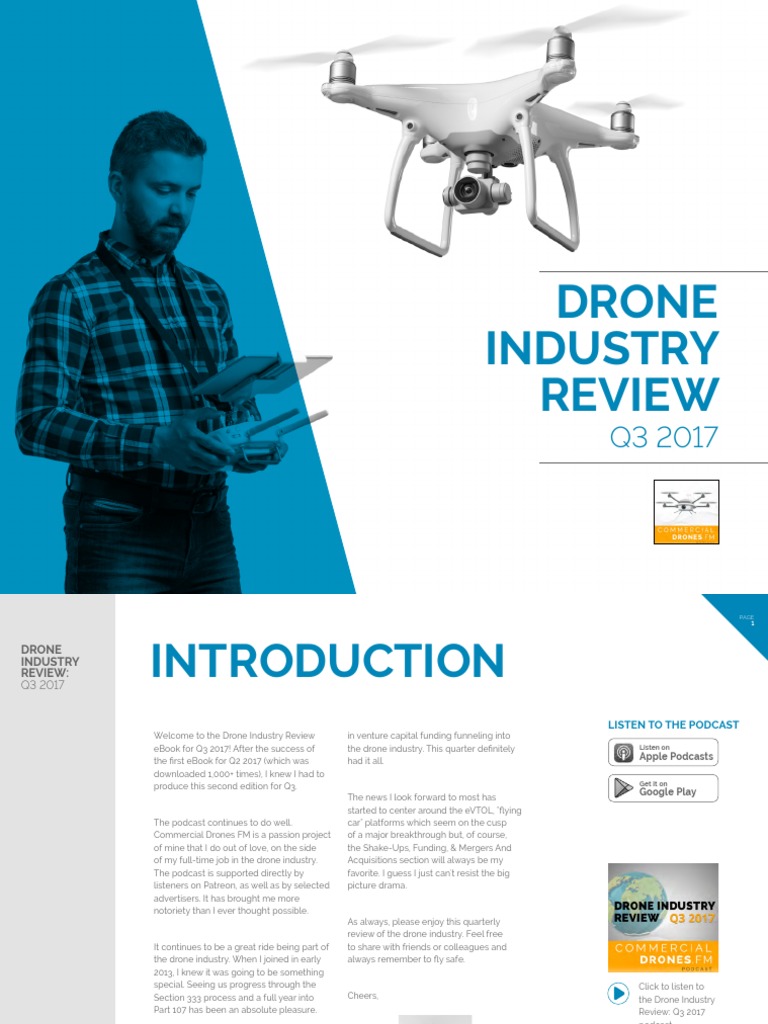 Drone Industry Review Ebook Q3 2017 | PDF | Unmanned Aerial Vehicle ...