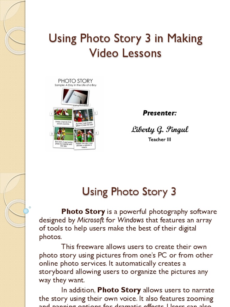 Using Photo Story 3 | Download Free PDF | Microsoft Windows | Software