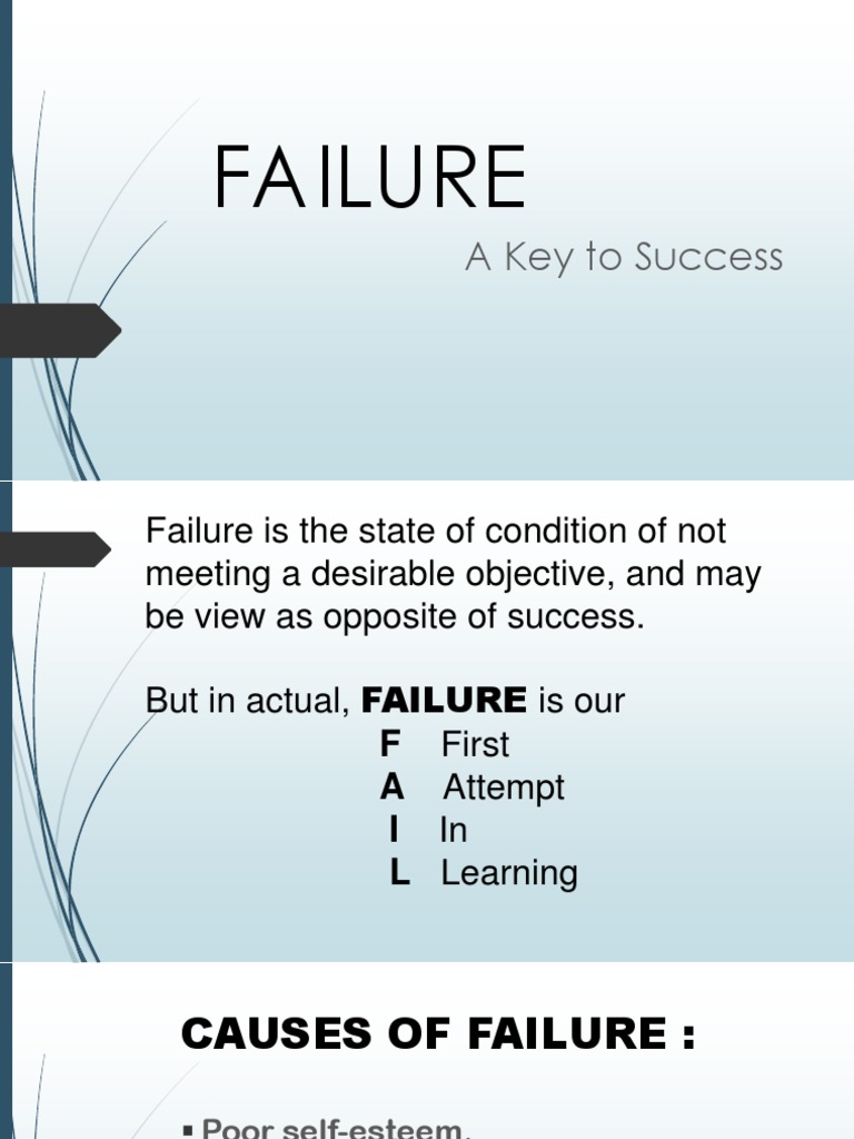 FAILURE A Key To Success | PDF | Career & Growth | Self-Improvement