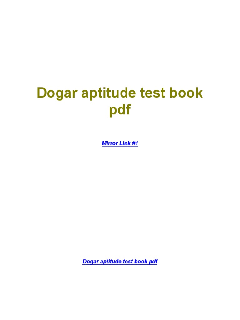 Dogar Aptitude Test Book PDF | PDF | Microsoft Windows | Installation ...
