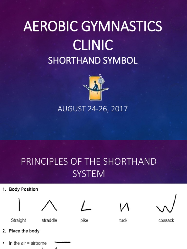 Aerobic Gymnastics Clinic: Shorthand Symbol | PDF