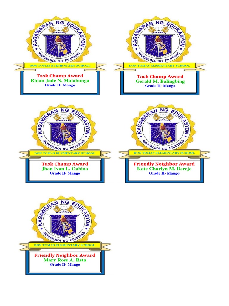 Task Champ Award | PDF