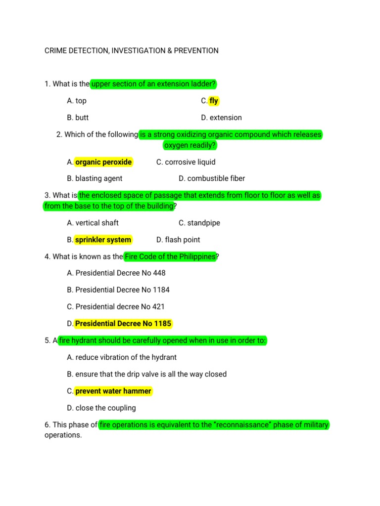 Cdi Exam 3 With Answer Pdf Fires Traffic