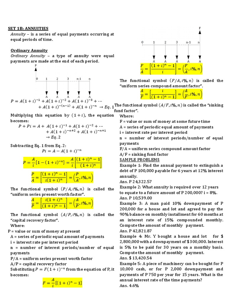 Ordinary Annuity | PDF | Present Value | Interest