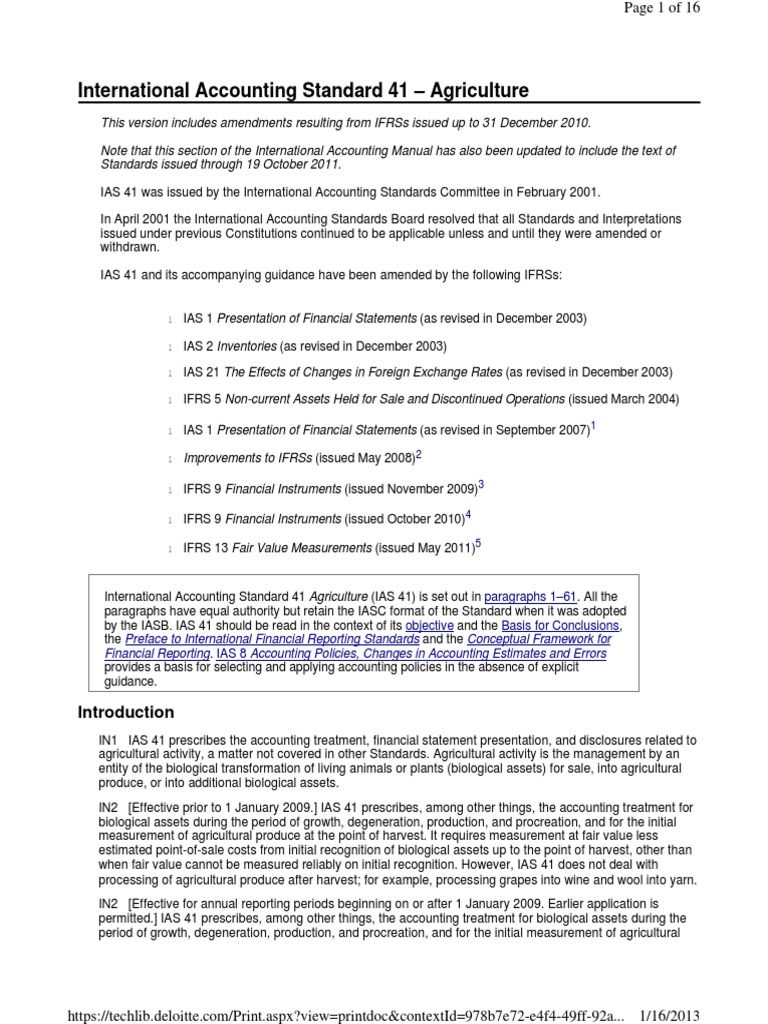 IAS 41 - Agriculture | PDF | International Financial Reporting ...