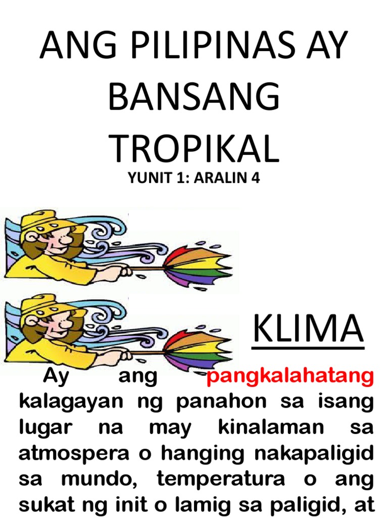 Ang Pilipinas Ay Bansang Tropikal | PDF