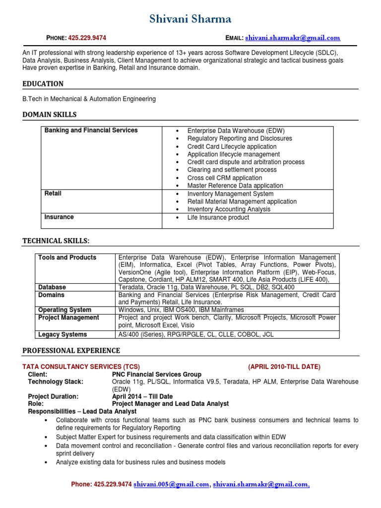 Shivani Sharma CV Data Analyst | PDF | Software Development | Risk Management
