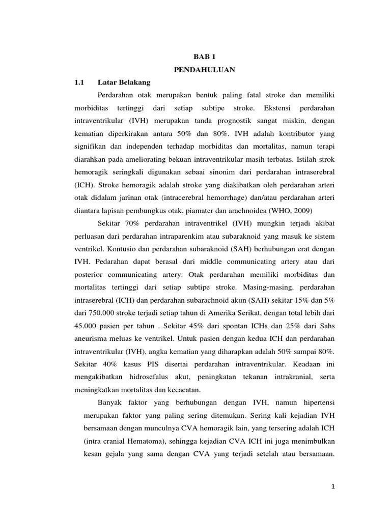 Bab 1 Bab 2 Cva Ivh | PDF