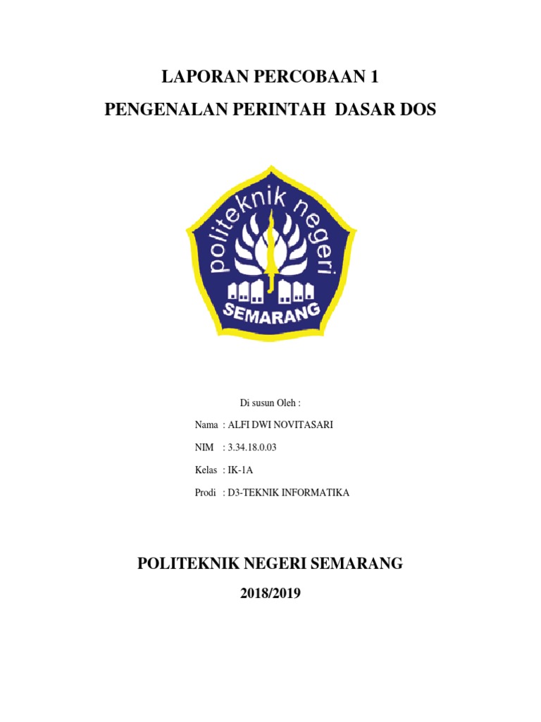 Perintah Dasar Sistem Operasi DOS | PDF
