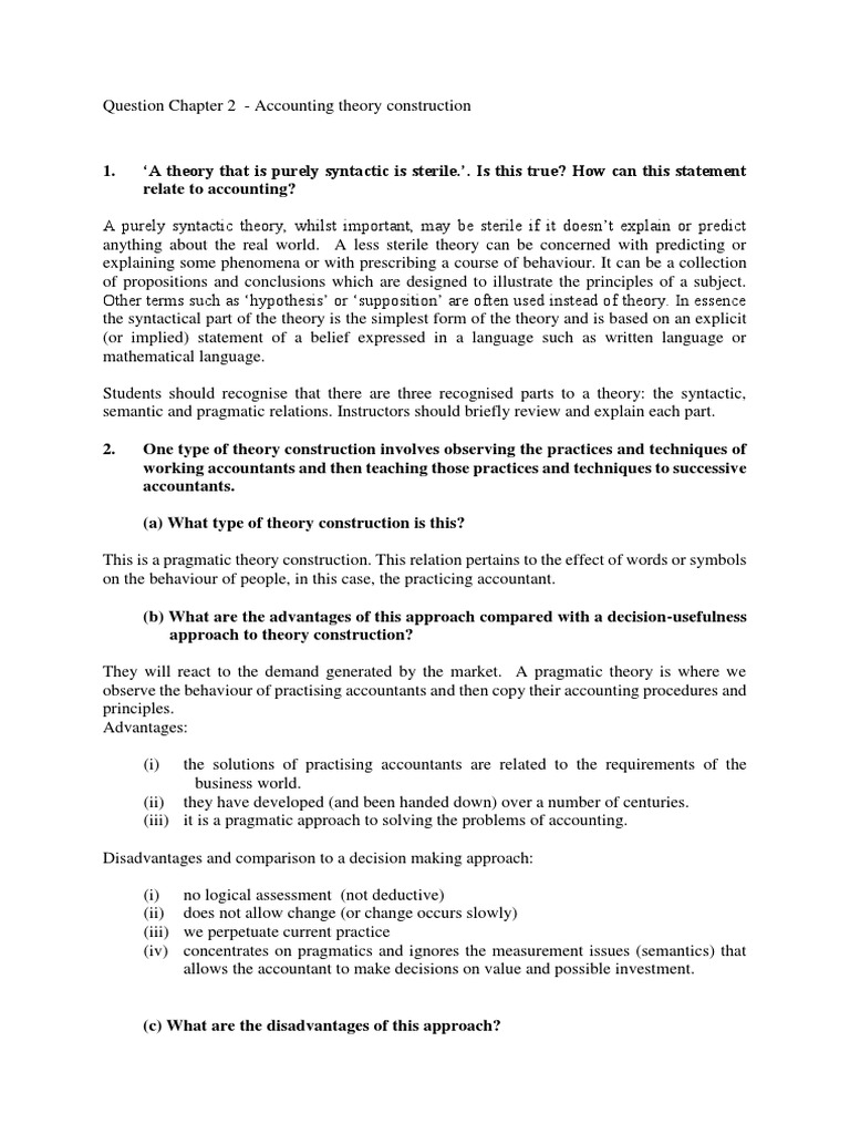 Acc Theory Question Assignment 2 | PDF | Theory | Scientific Method