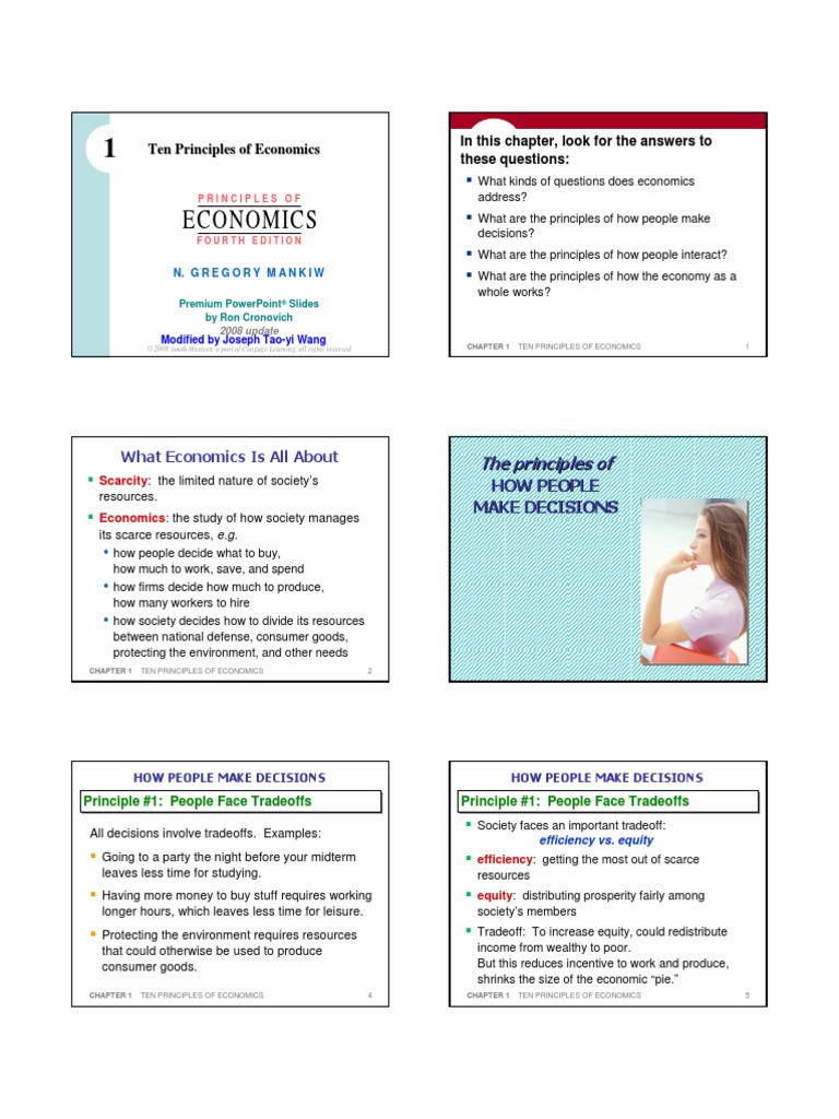 Principles 08F Lecture1 | PDF | Economics | Prices