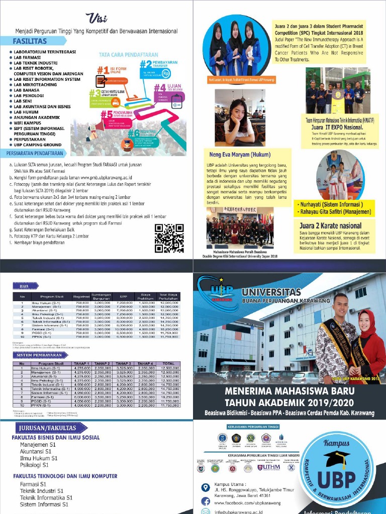 Brosur Pendaftaran Mahasiswa Baru UBP | PDF