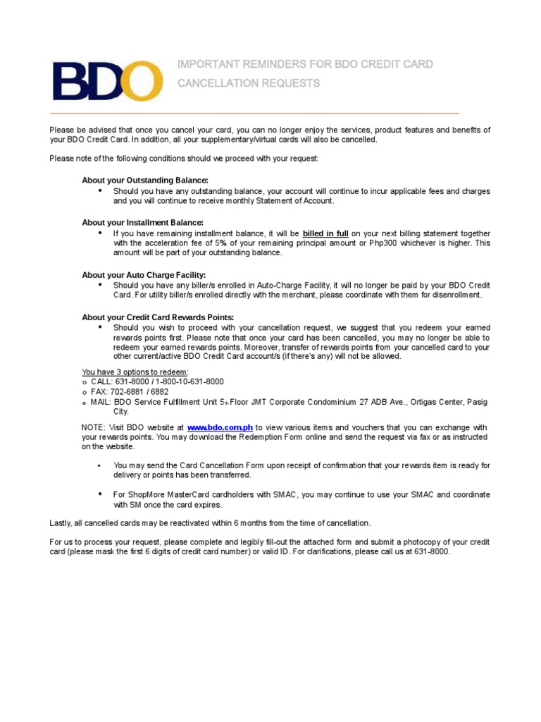 Card Cancellation Disclaimer | PDF | Loyalty Program | Credit Card