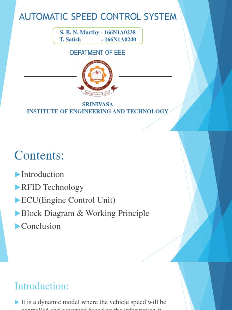 Automatic Speed Control System | PDF | Radio Frequency Identification | Microcontroller