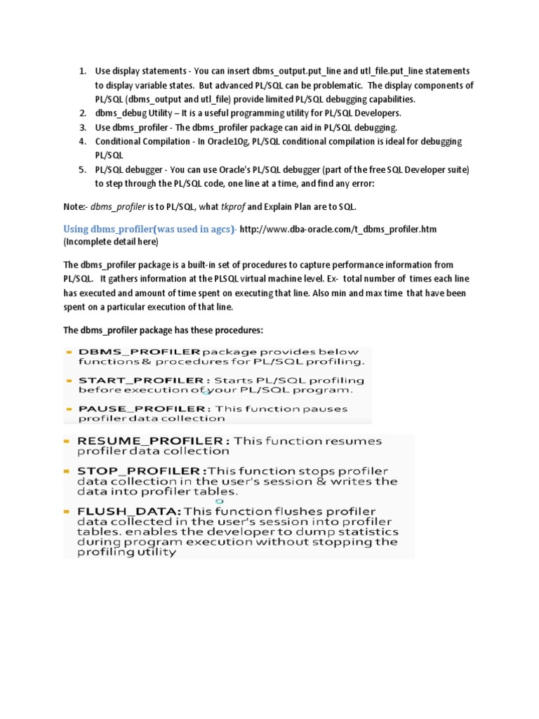 DBMS Profiler | Download Free PDF | Pl/Sql | Oracle Database