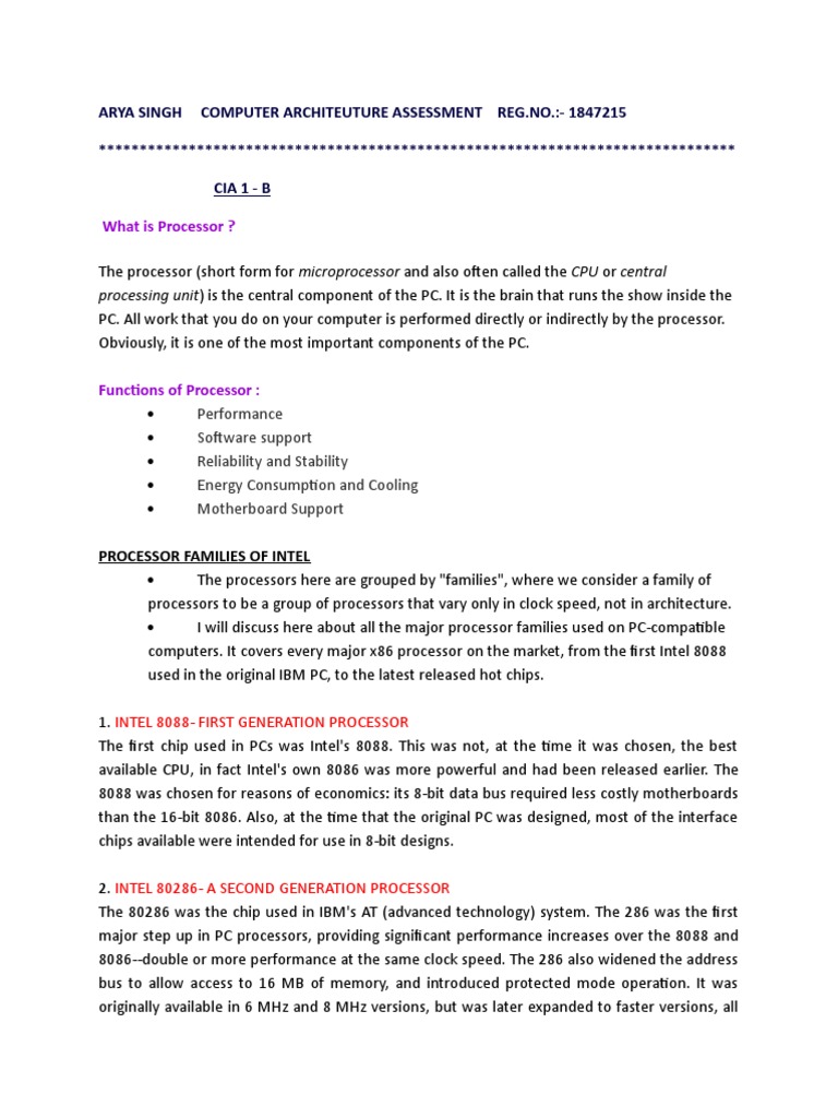 What Is Processor ? | PDF | Arm Architecture | Microprocessor