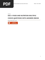 Food & Nutrition MCQs: 50 Questions | PDF | Foods | Vitamin